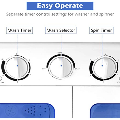 GIANTEX Portable Washer Twin Tub Washing Machine Mini (EP21684 ...